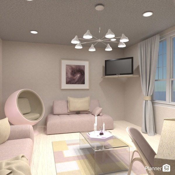 Bubble gum interior - Free Online Design | 3D House Ideas - by Planner 5D