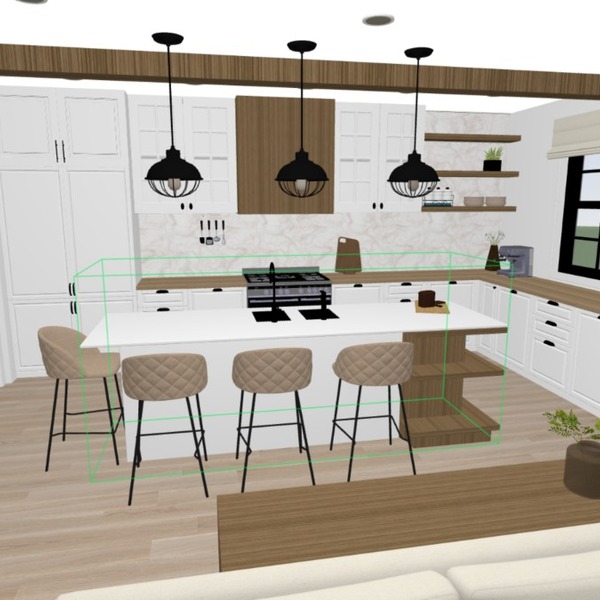Kitchen and living - Free Online Design | 3D House Ideas - by Planner 5D