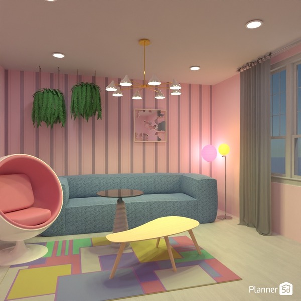 Bubble gum interior - Free Online Design | 3D House Ideas - by Planner 5D