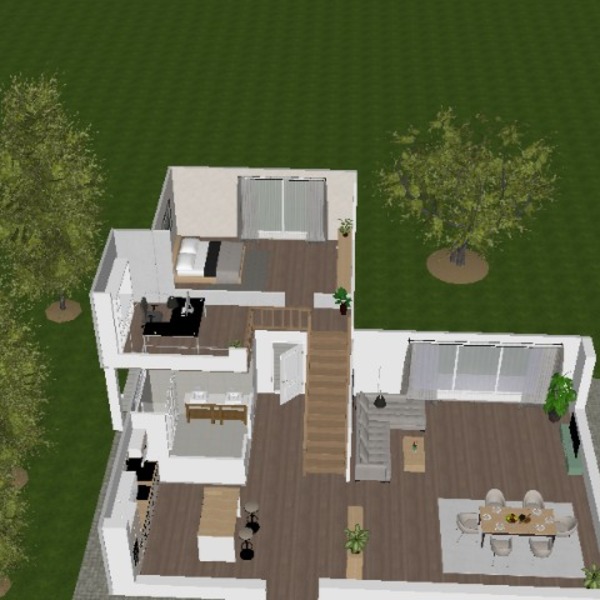 Two Story House - Free Online Design | 3D House Ideas - by Planner 5D