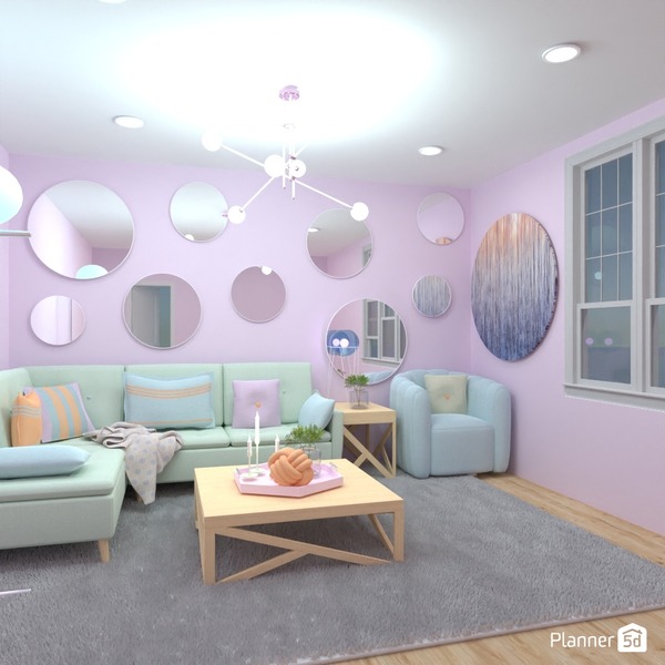 Bubble gum interior - Free Online Design | 3D House Ideas - by Planner 5D