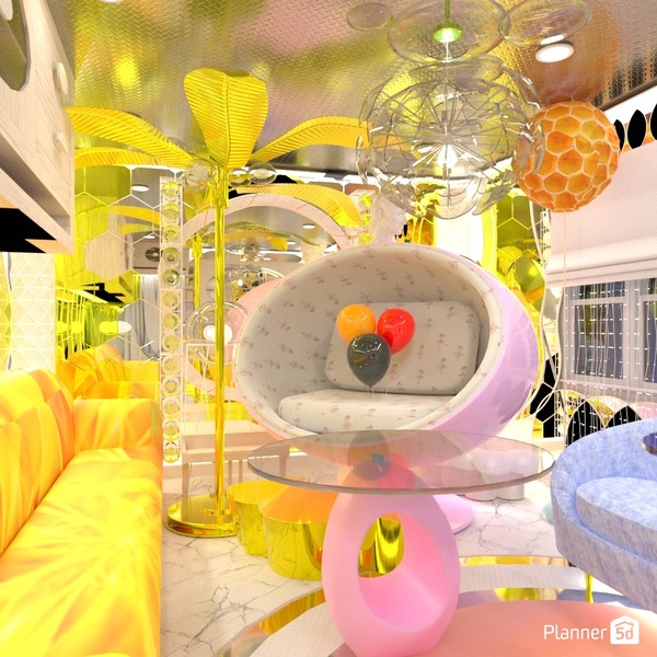 Bubble gum interior - Free Online Design | 3D House Ideas - by Planner 5D