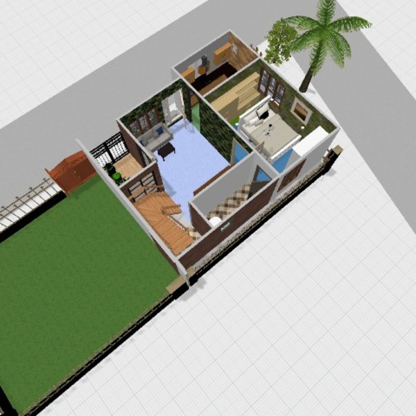 Single Bedroom house - Free Online Design | 3D House Ideas - by Planner 5D