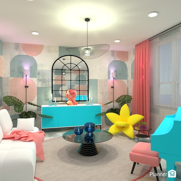 Bubble gum interior - Free Online Design | 3D House Ideas - by Planner 5D