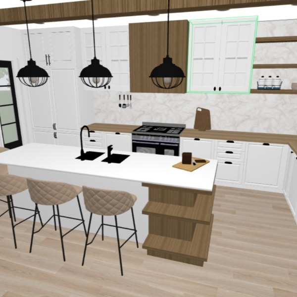 Kitchen and living - Free Online Design | 3D House Ideas - by Planner 5D