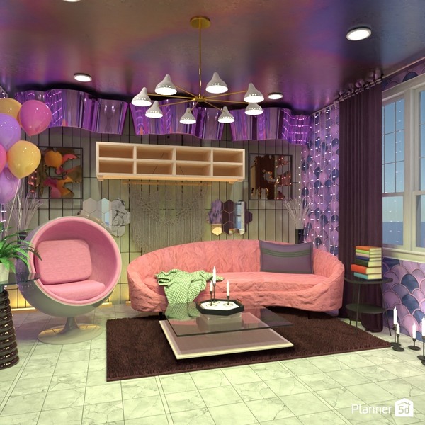 Bubble gum interior - Free Online Design | 3D House Ideas - by Planner 5D