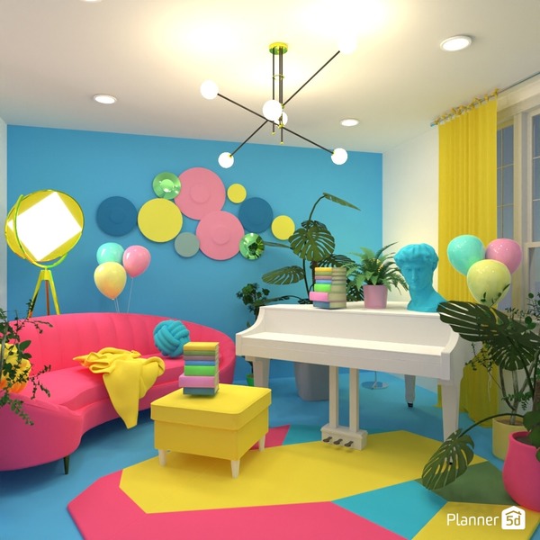 Bubble gum interior - Free Online Design | 3D House Ideas - by Planner 5D
