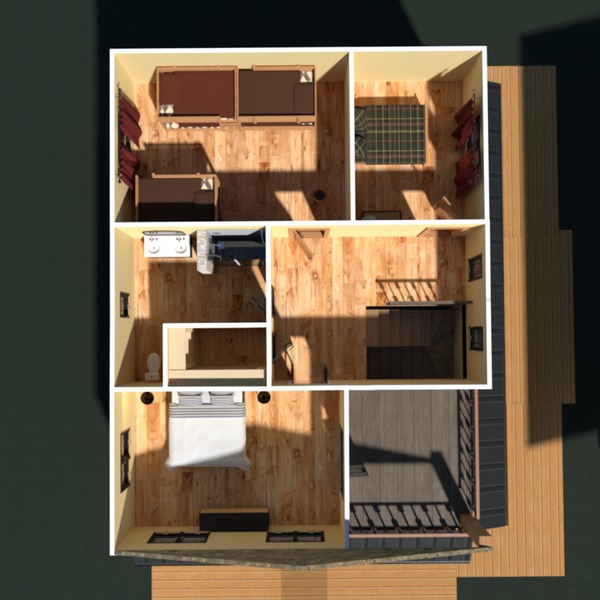 lake cabin draft 3 - Free Online Design | 3D House Ideas - by Planner 5D