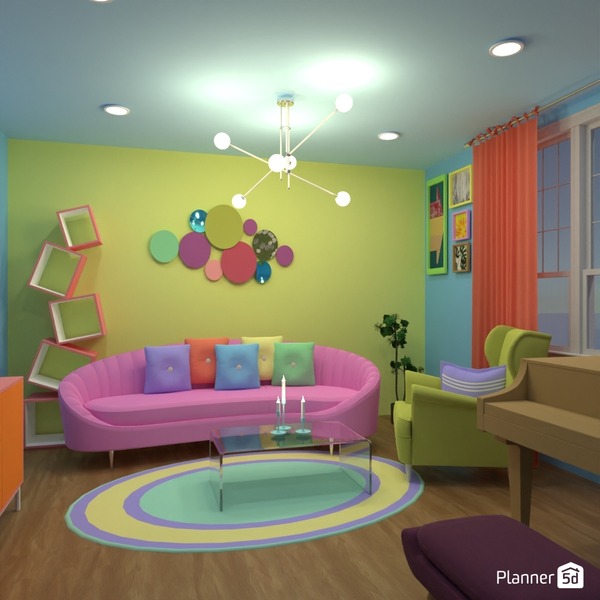 Bubble gum interior - Free Online Design | 3D House Ideas - by Planner 5D