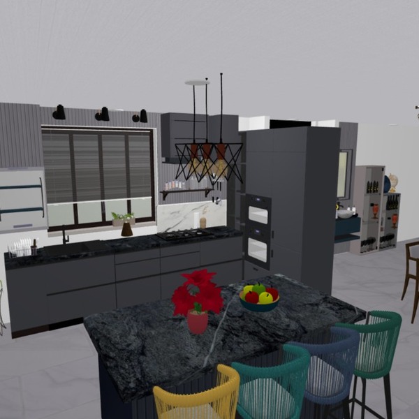 kitchen pg bison blue and folkstone grey - Free Online Design | 3D ...