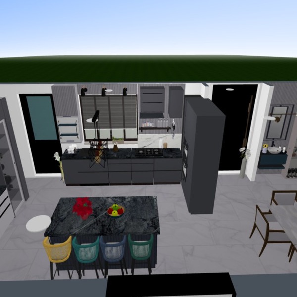 kitchen pg bison blue and folkstone grey - Free Online Design | 3D ...