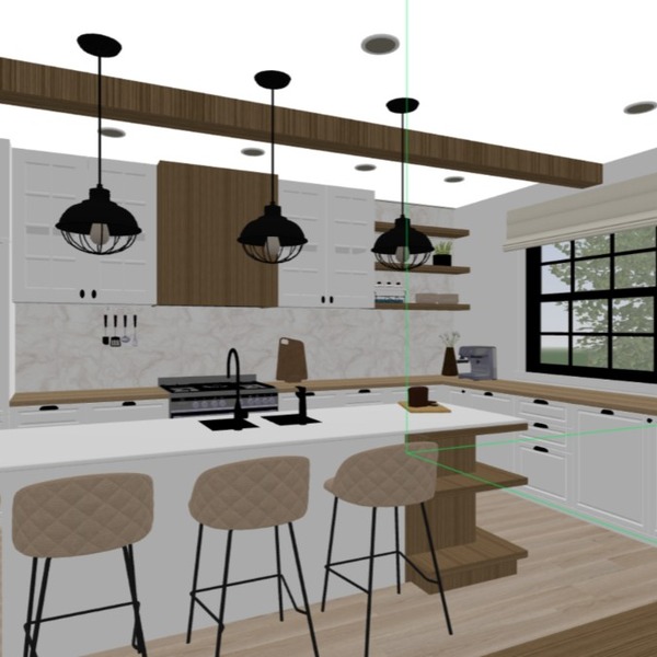 Kitchen and living - Free Online Design | 3D House Ideas - by Planner 5D