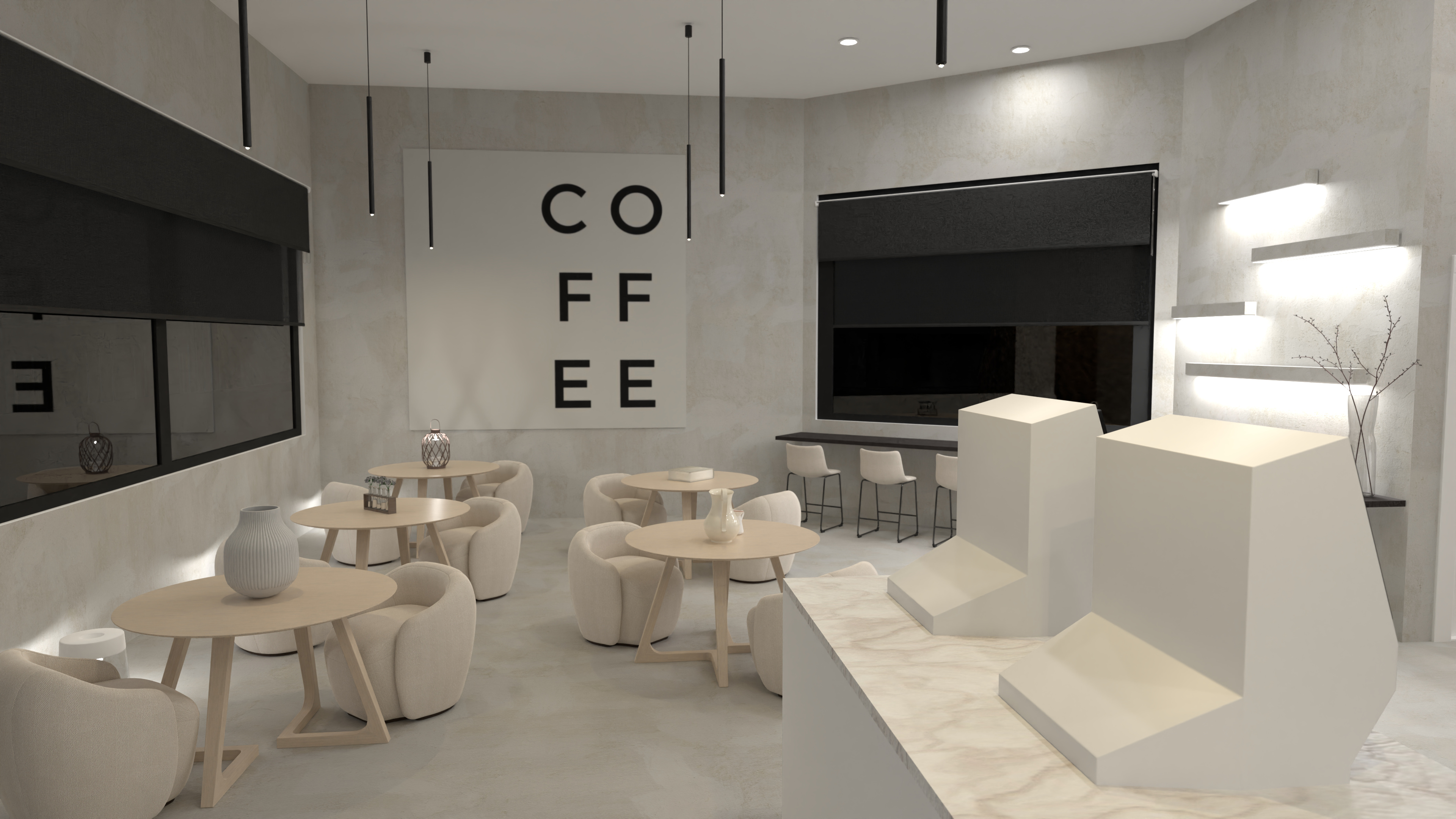 Modern Chill Coffee Shop - Free Online Design | 3D Floor Plans by ...