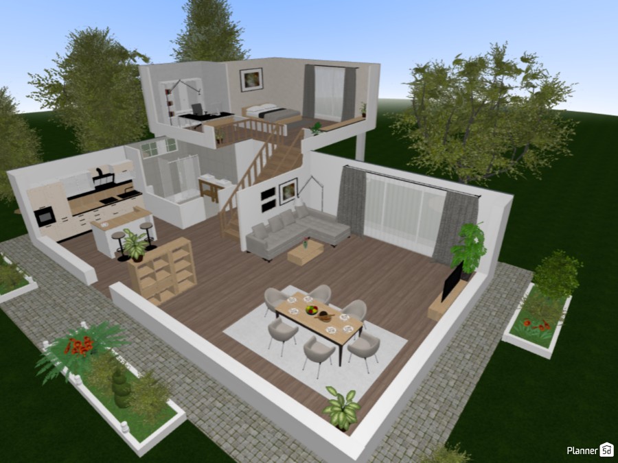 Small Villa - Free Online Design | 3D House Floor Plans by Planner 5D