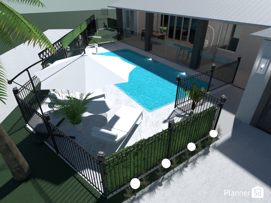 Modern Coastal Pool Resort Area - Free Online Design | 3D Floor Plans ...