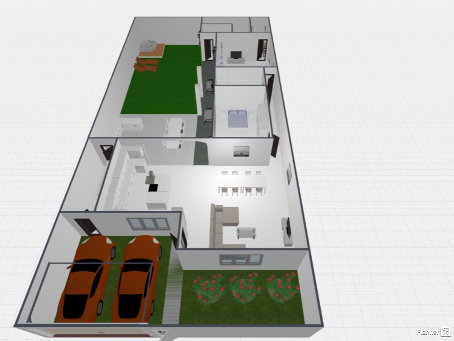Minha casa 12x25 - Free Online Design | 3D Floor Plans by Planner 5D