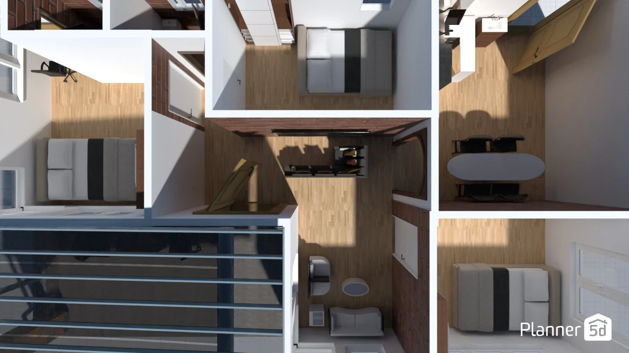 rumah ku - Free Online Design | 3D Kitchen Floor Plans by Planner 5D