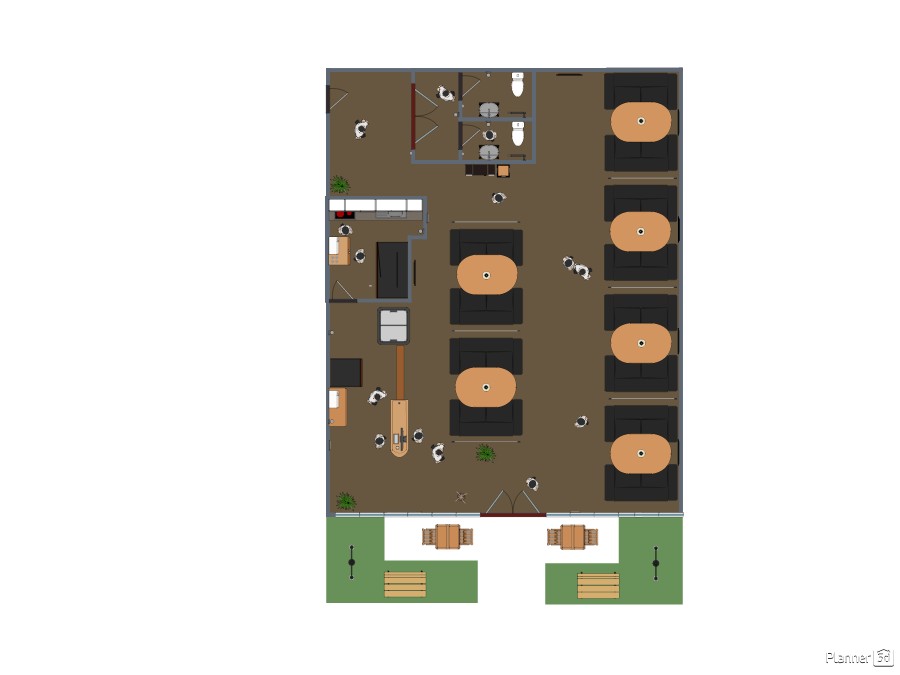 Smothiess y fruit´s - Free Online Design | 3D Cafe Floor Plans by ...