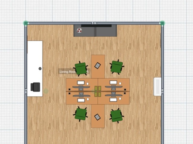RUANG STAFF - Free Online Design | 3D Furniture Floor Plans by Planner 5D