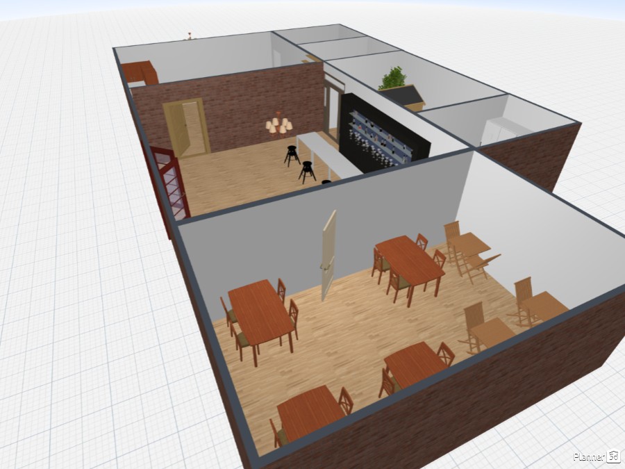 K&T Restaurant & Hotel - Free Online Design | 3D Landscape Floor Plans ...