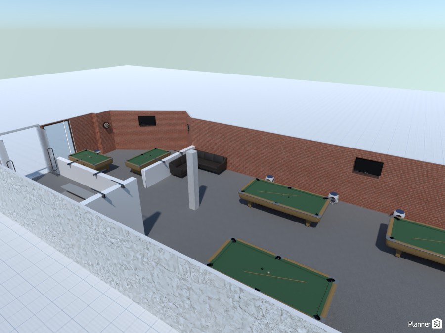 Snooker Hall V1 - Free Online Design | 3D Architecture Floor Plans by ...