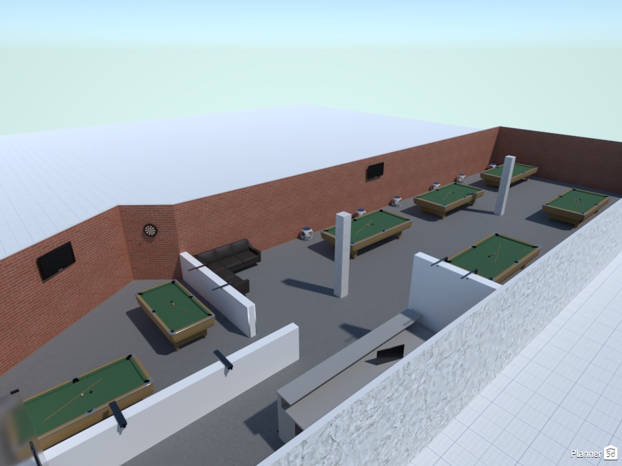 Snooker Hall V1 - Free Online Design | 3D Architecture Floor Plans by ...