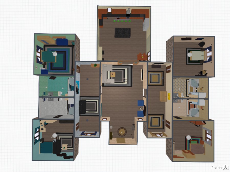 College dorm - Free Online Design | 3D Apartment Floor Plans by Planner 5D