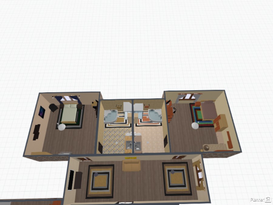 College dorm - Free Online Design | 3D Apartment Floor Plans by Planner 5D