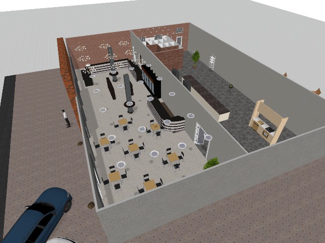 Project Cafe - Free Online Design | 3D Cafe Floor Plans by Planner 5D