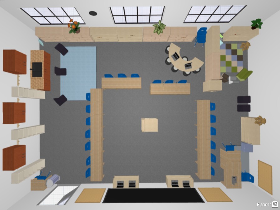Classroom - Free Online Design | 3D Kids Room Floor Plans by Planner 5D