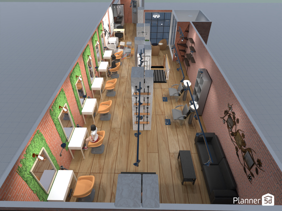 BEAUTY SALOON - Free Online Design | 3D Floor Plans by Planner 5D