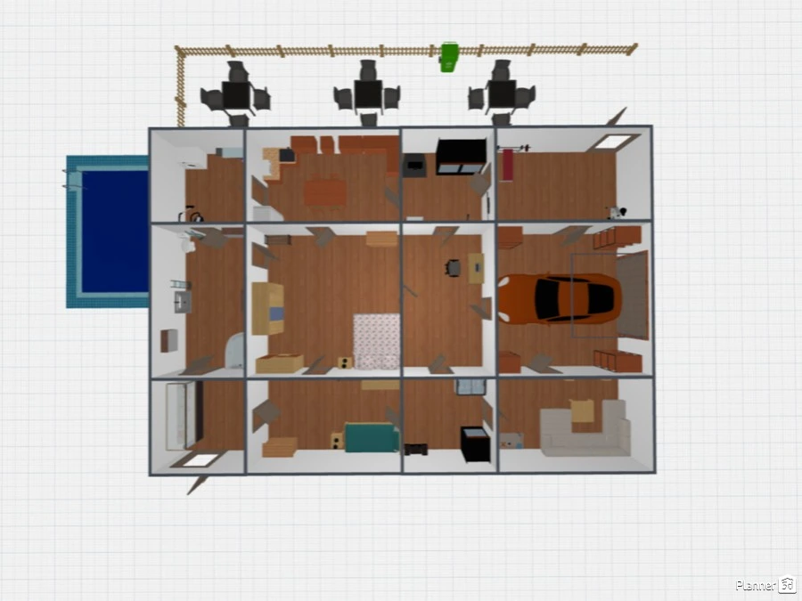 Regular house - Free Online Design | 3D House Floor Plans by Planner 5D