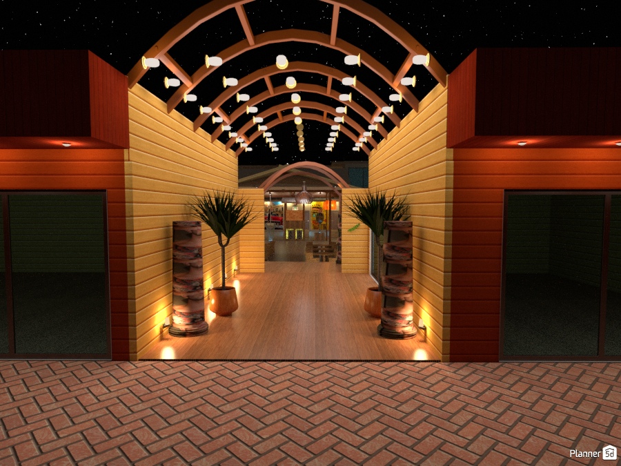 Club-bar_open air, 400q/m - Free Online Design | 3D Floor Plans by ...