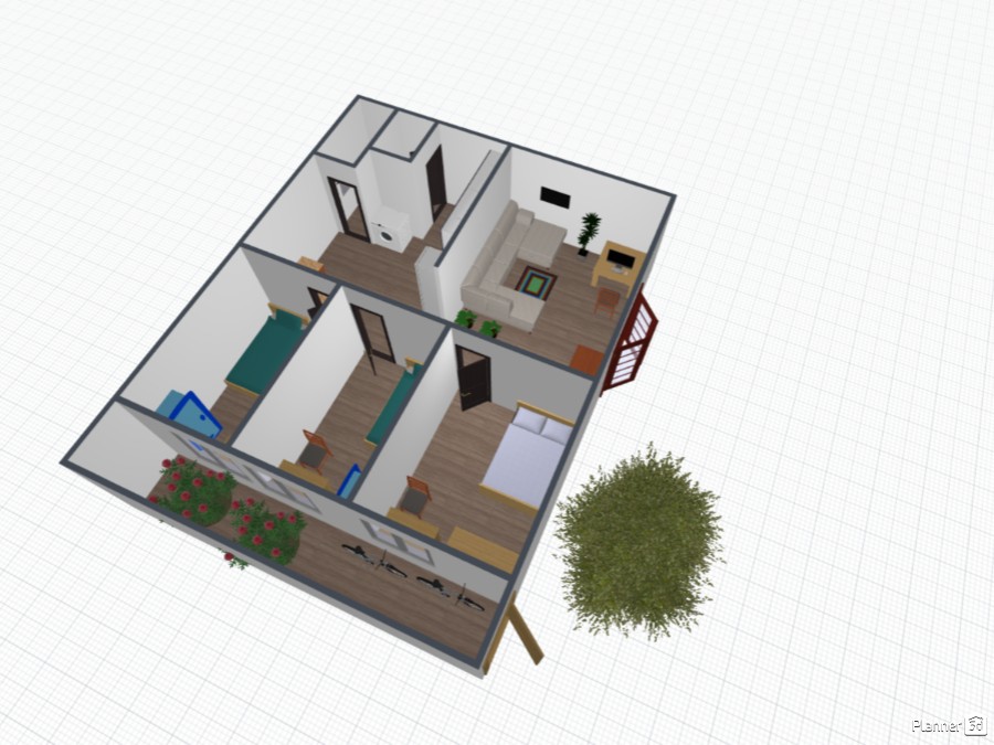 80m2 - home - Free Online Design | 3D House Floor Plans by Planner 5D