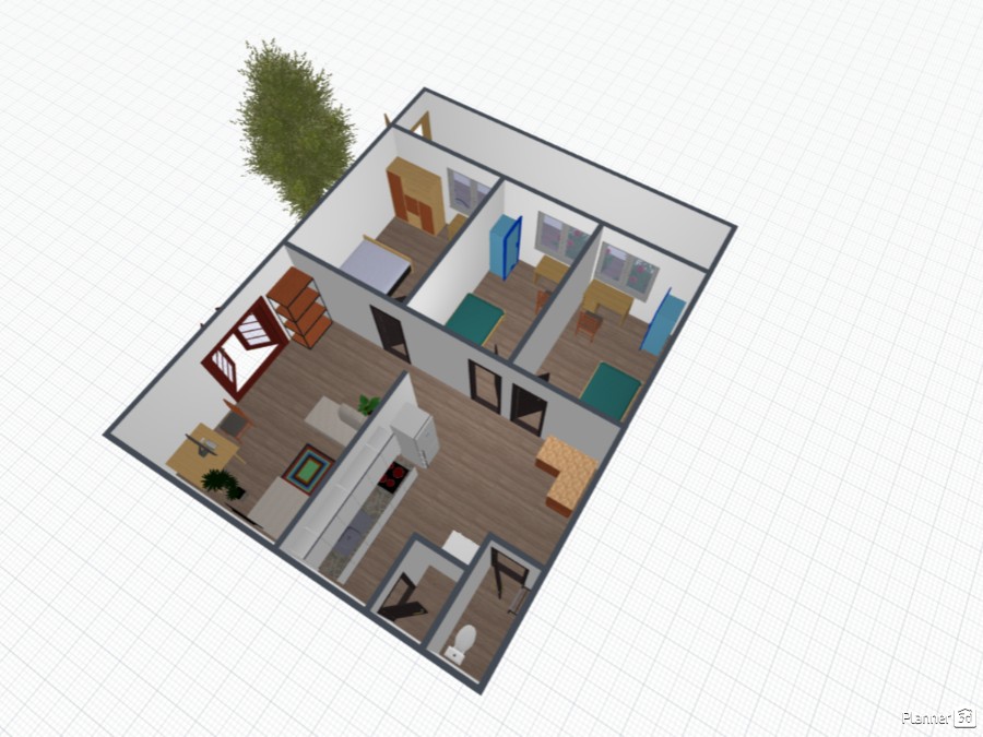 80m2 - home - Free Online Design | 3D House Floor Plans by Planner 5D