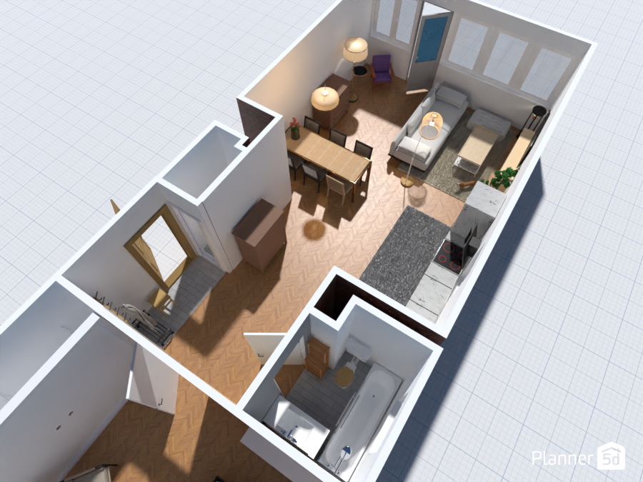 Lgh Budapest - Free Online Design | 3D Apartment Floor Plans by Planner 5D