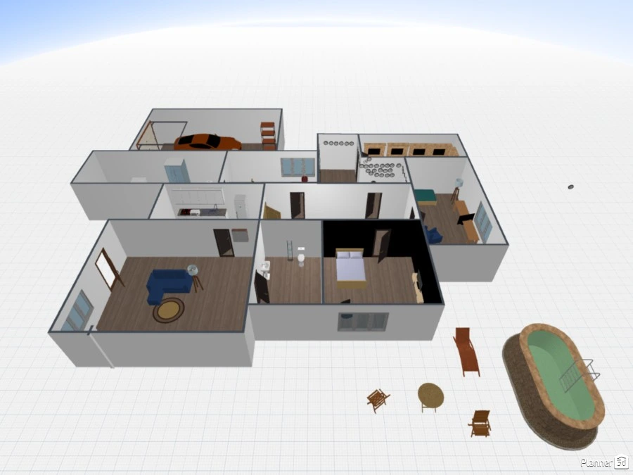 house project - Free Online Design | 3D House Floor Plans by Planner 5D