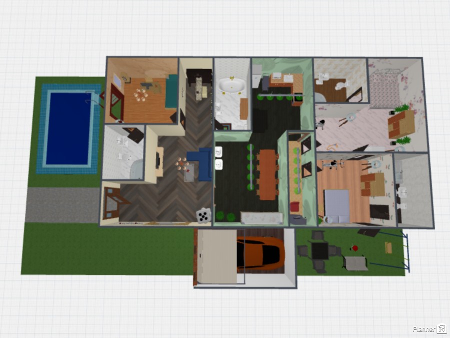 My dream house - Free Online Design | 3D House Floor Plans by Planner 5D