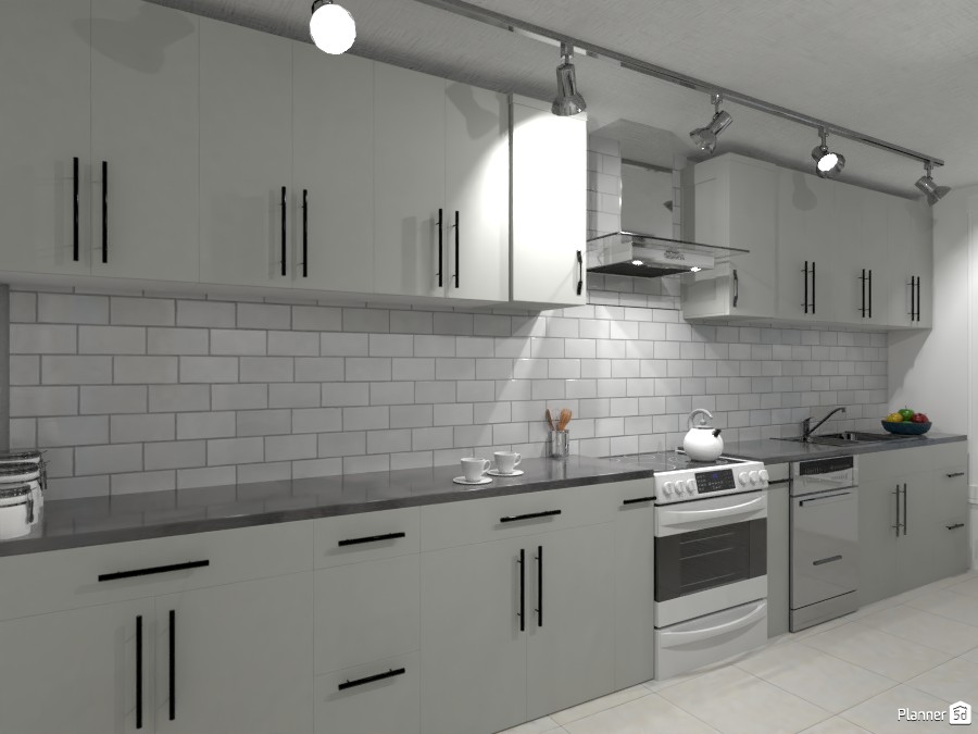 Secondary kitchen - Free Online Design | 3D Kitchen Floor Plans by ...