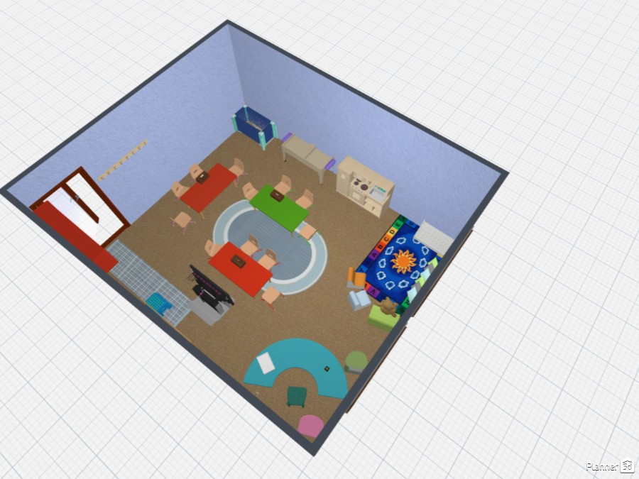 Classroom - Free Online Design | 3D Kids Room Floor Plans by Planner 5D