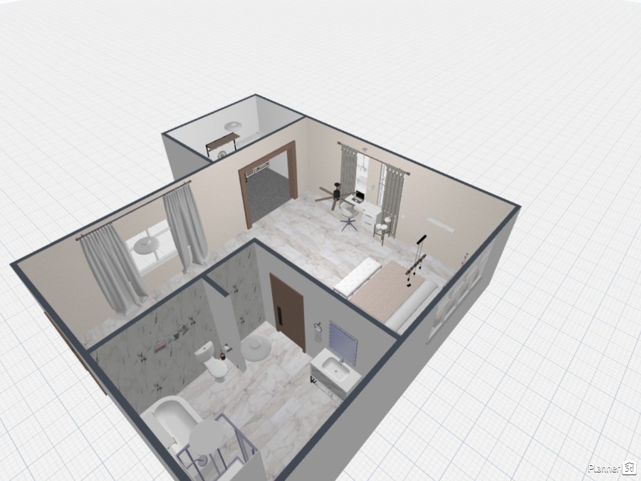 Bedroom - Free Online Design | 3D Bedroom Floor Plans by Planner 5D