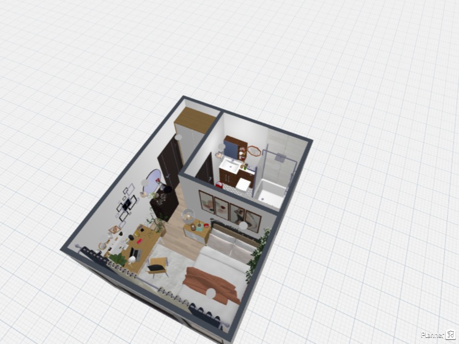 Dorm room - Free Online Design | 3D Floor Plans by Planner 5D