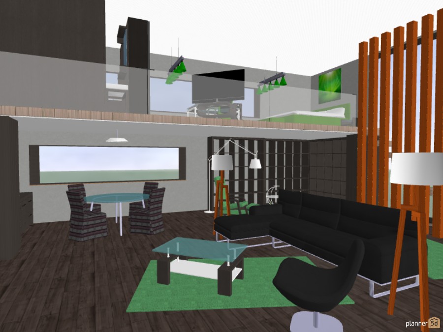 Maison avec mezzanines - Free Online Design | 3D Floor Plans by Planner 5D