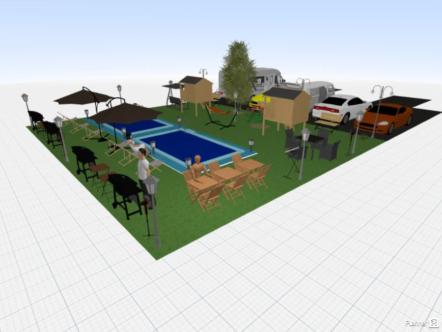 Jun's Joy Pools - Free Online Design | 3D Outdoor Floor Plans by Planner 5D