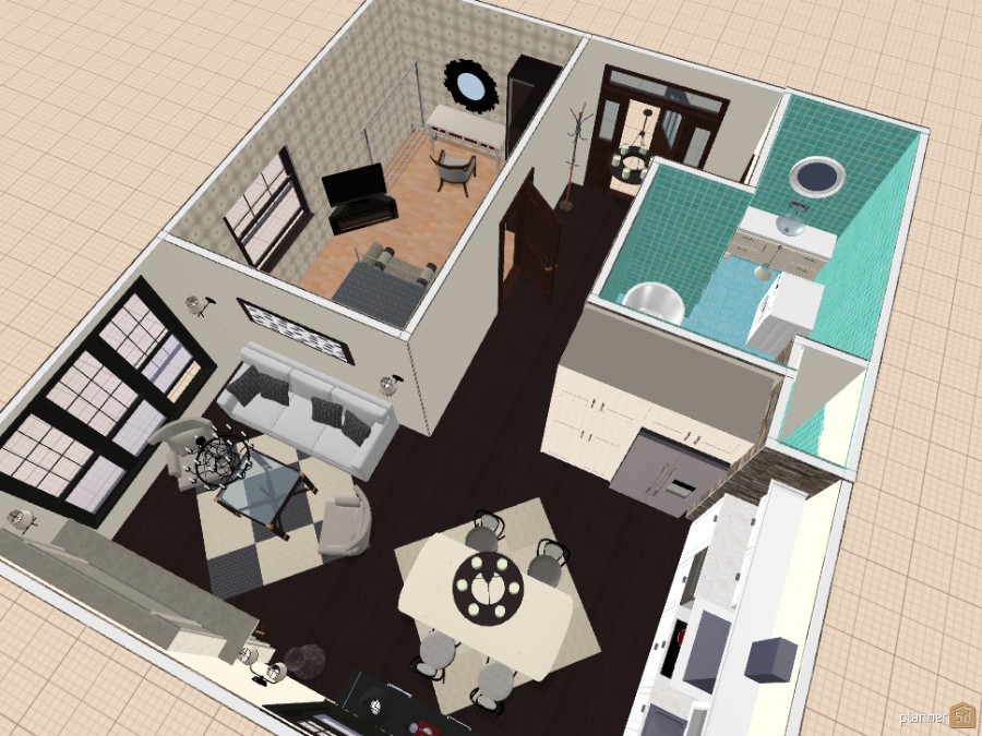Flat - Free Online Design | 3D Floor Plans by Planner 5D