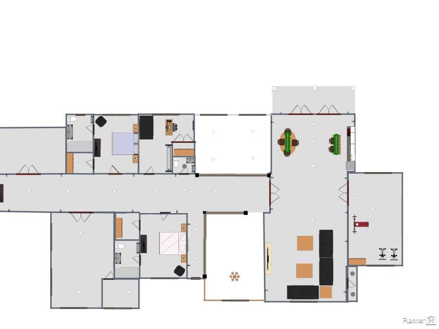 Modern Farmhouse - Free Online Design | 3D Floor Plans by Planner 5D