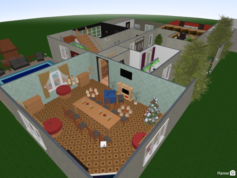 Big home of a mafia boss - Free Online Design | 3D Floor Plans by ...