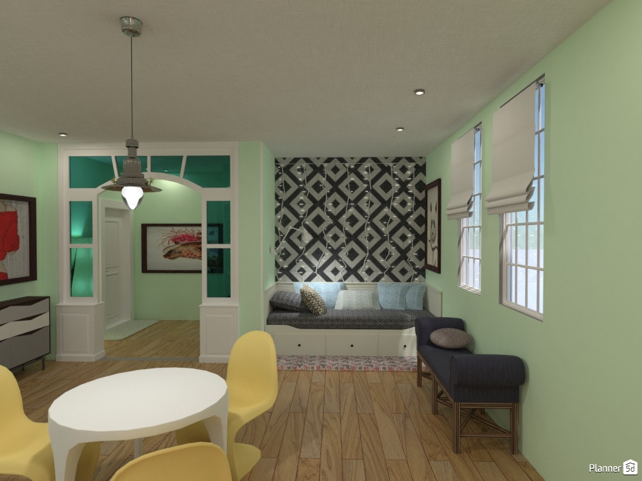 Single College Dorm - Free Online Design | 3D Floor Plans by Planner 5D