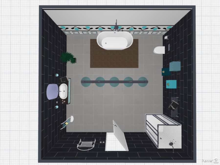Баня - Free Online Design | 3D Bathroom Floor Plans by Planner 5D