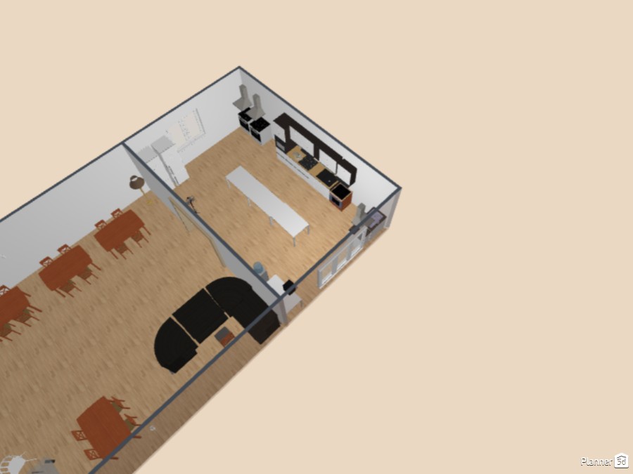 Hazim cafe - Free Online Design | 3D Cafe Floor Plans by Planner 5D